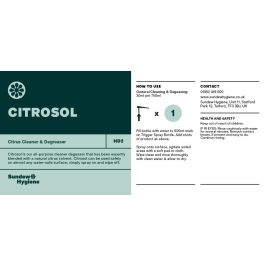 Citrosol | 750ml RTU Label