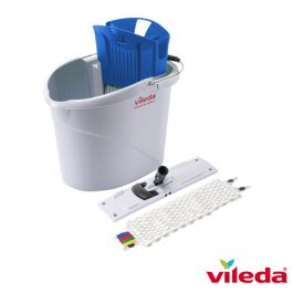 Vileda UltraSpeed Mini Flat Mop System - Bucket, Wringer, Frame and Mop ...